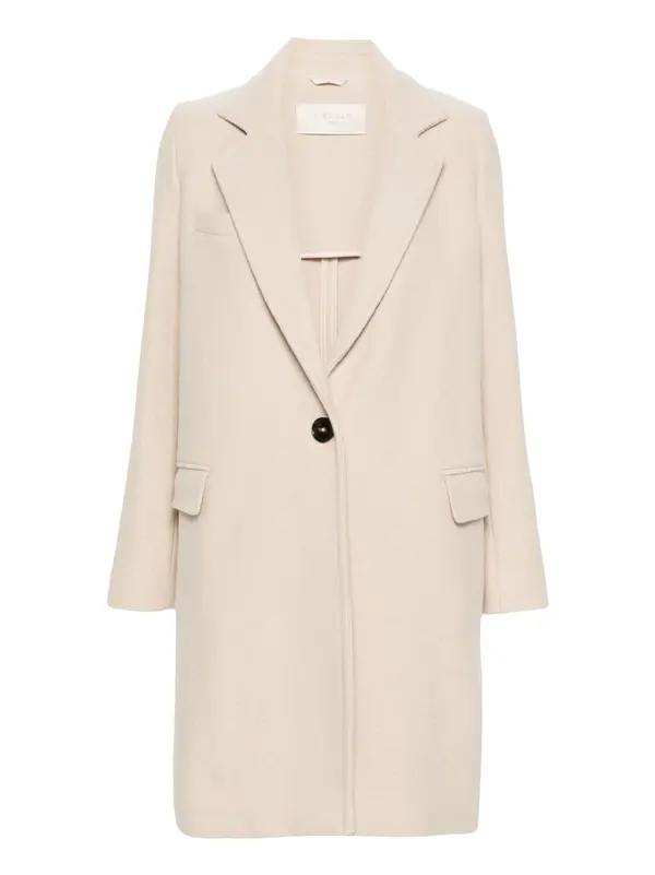 CIRCOLO 1901 Single-breasted Wool Coat - Neutrals