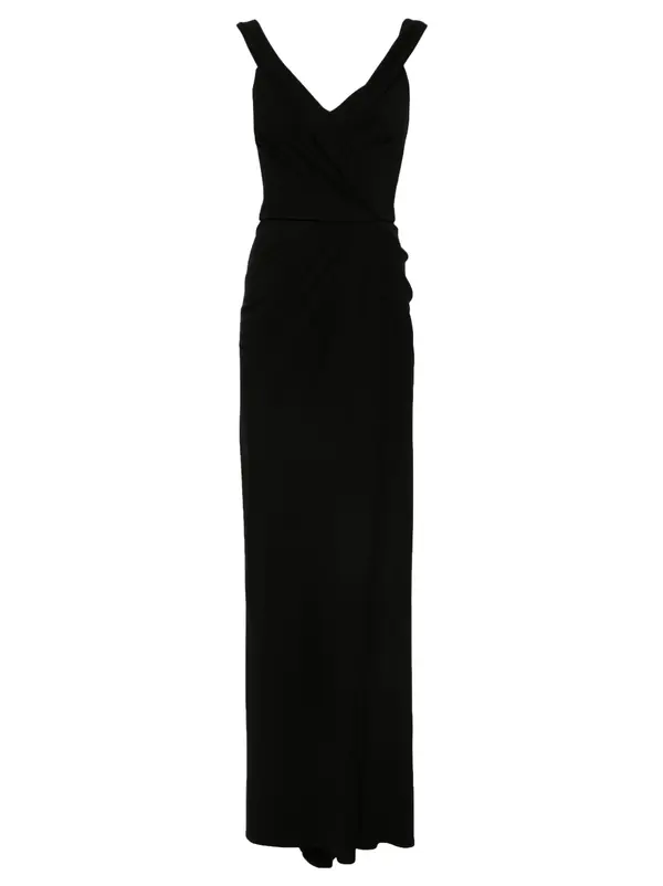 GEMY MAALOUF Off-shoulder Draped Gown - Black