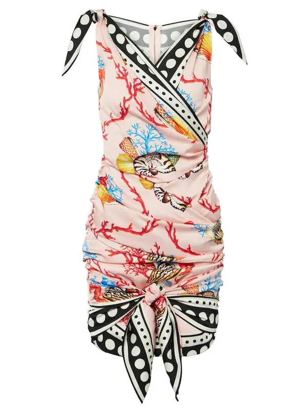 Dolce & Gabbana Capri Printed Silk-blend Minidress - Multicoloured