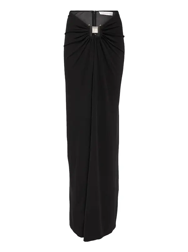 Christopher Esber Bezel Quartz Maxi Skirt - Black