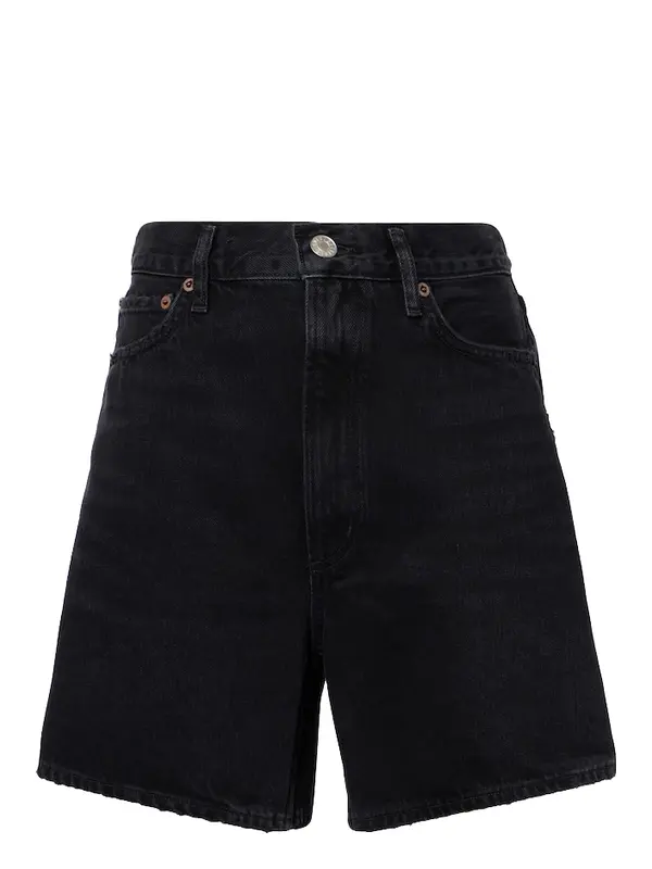AGOLDE Stella High-rise Denim Shorts - Black