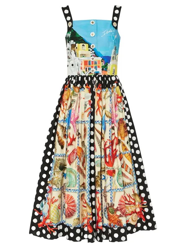 Dolce & Gabbana Capri Printed Midi Dress - Multicoloured