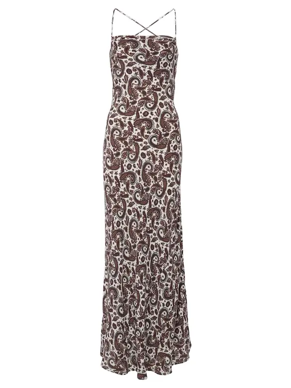 Faithfull The Brand Sisudo Paisley Midi Dress - Brown