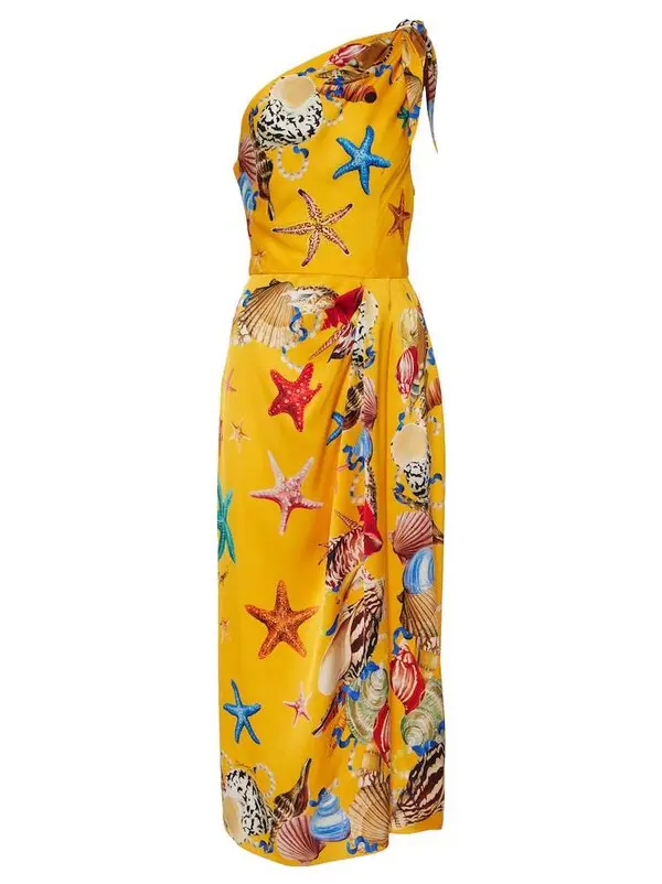 Dolce & Gabbana Printed Silk-blend Midi Dress - Multicoloured