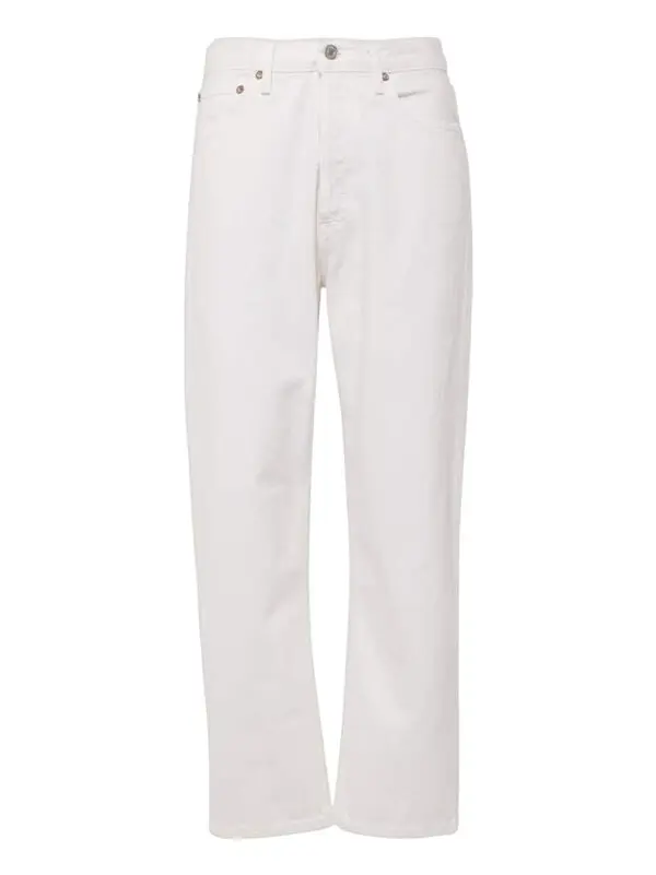 AGOLDE 90's Crop Mid-rise Straight Jeans - White