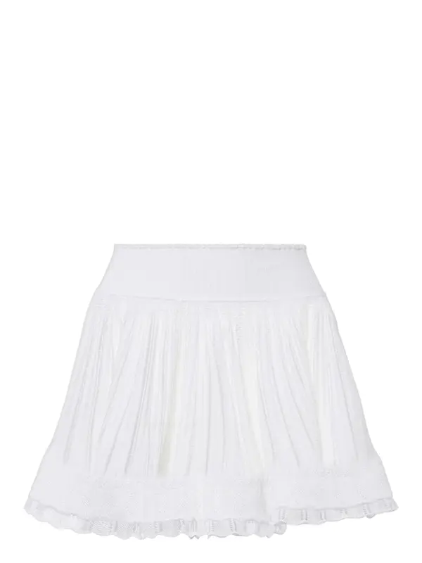 Alaïa Crinoline Pleated Shorts - White