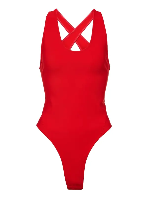 Alaïa Jersey Bodysuit - Red