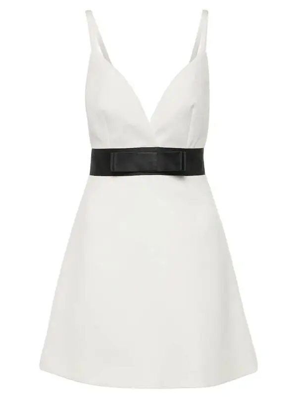 Dolce & Gabbana Wool And Silk-blend Minidress - White