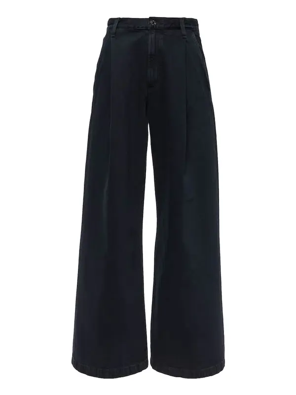 AGOLDE Ellis Low-rise Wide-leg Jeans - Black
