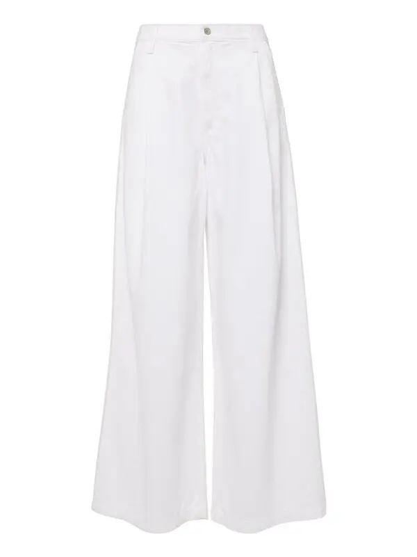AGOLDE Ellis Low-rise Wide-leg Jeans - White