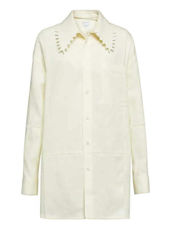 Bottega Veneta Oversized Linen Shirt - White