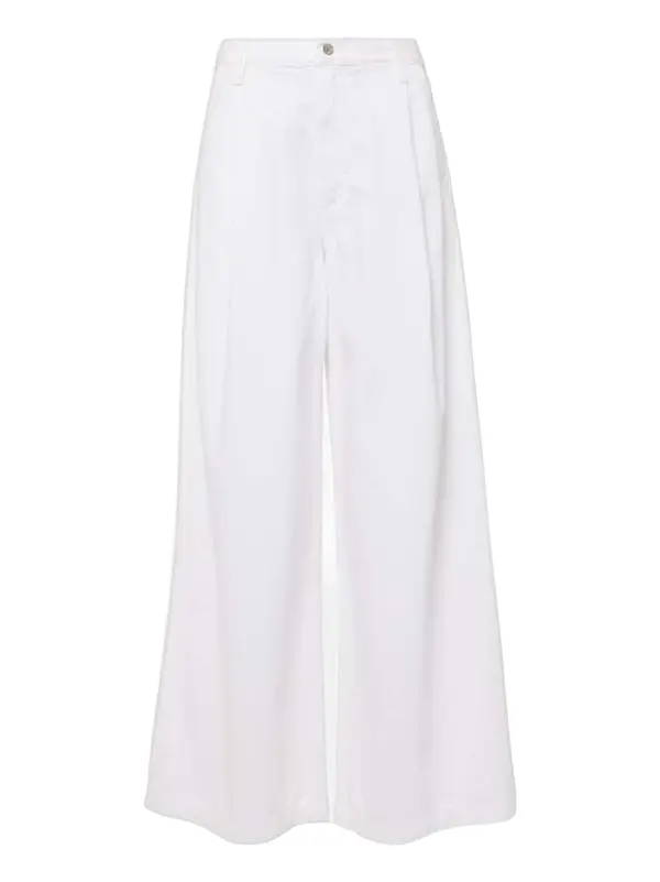 AGOLDE Ellis Low-rise Wide-leg Jeans - White