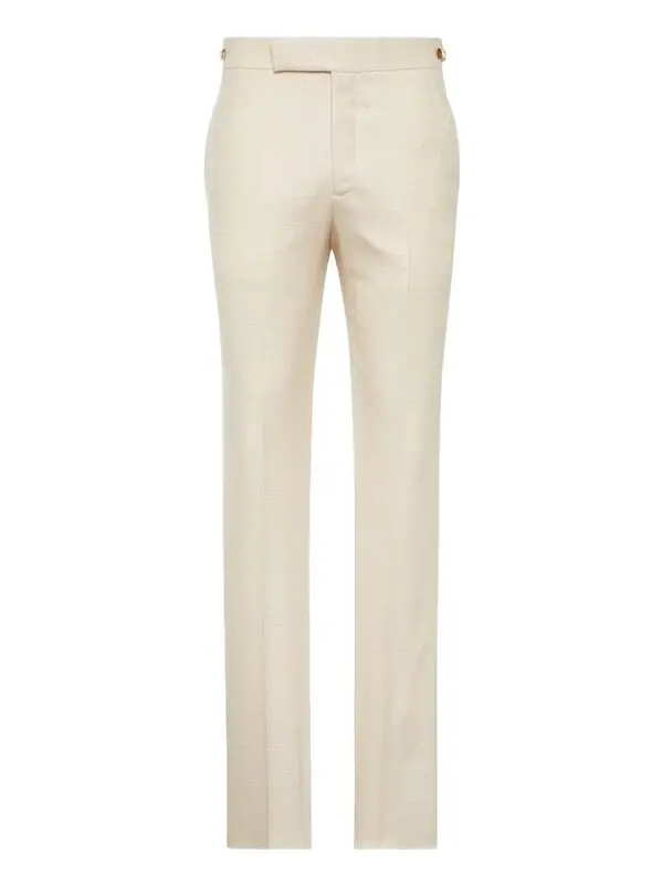 Gabriela Hearst Sebastian Wool And Silk Slim Pants - White