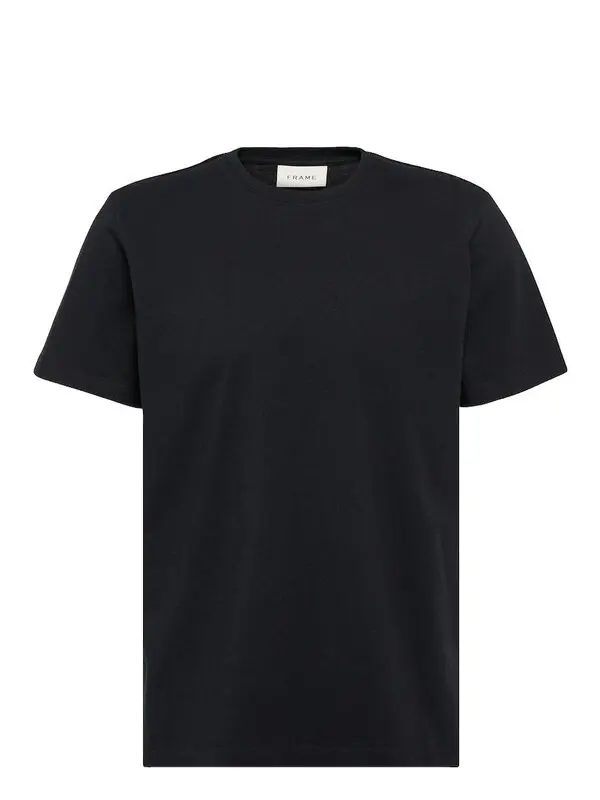 FRAME Logo Cotton Jersey T-shirt - Black