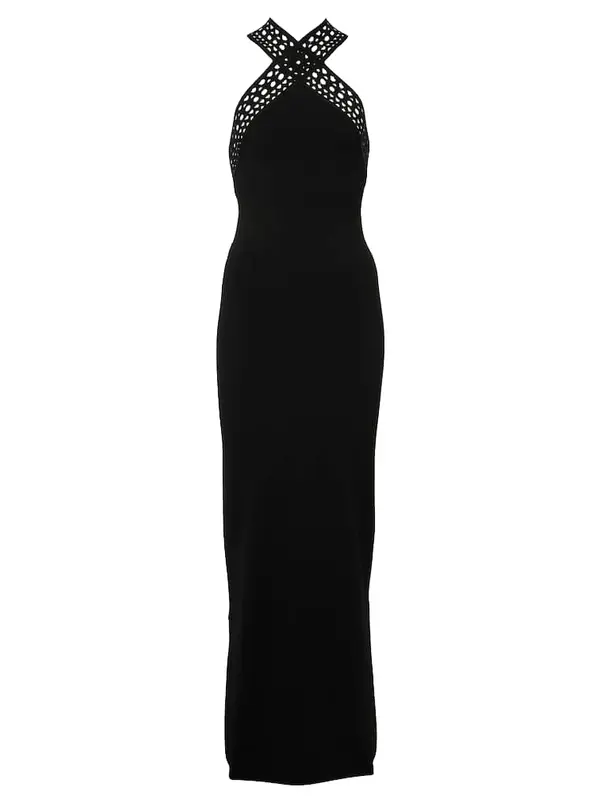 Alaïa Vienne Halterneck Gown - Black