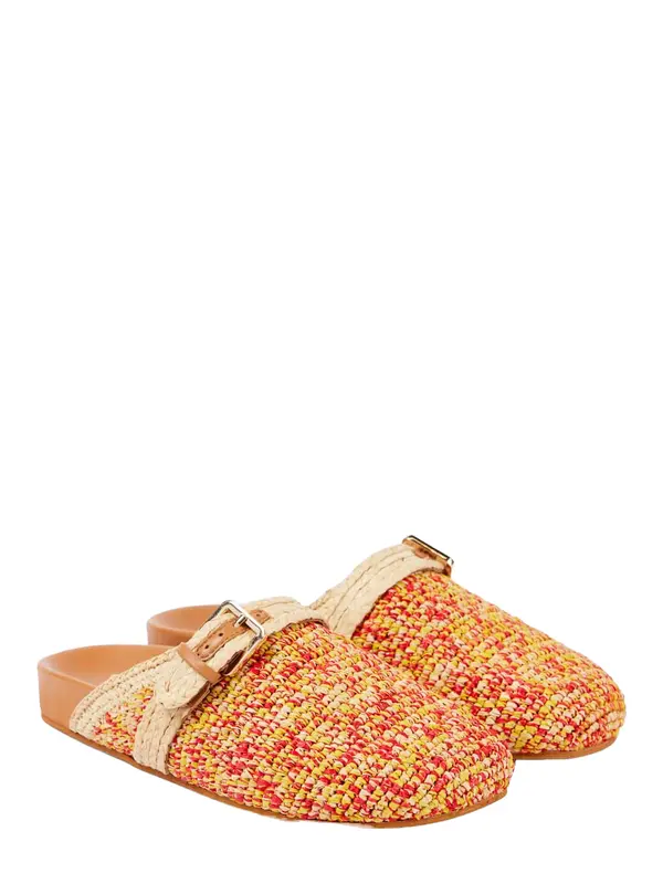Clergerie Quinta Raffia Mules - Multicoloured
