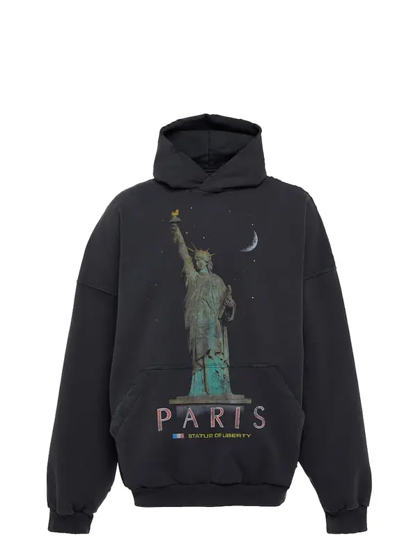 Balenciaga Liberty Fleece Hoodie - Black