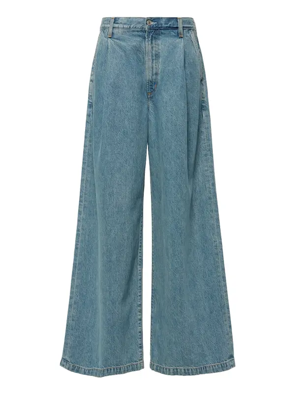 AGOLDE Ellis Mid-rise Wide-leg Jeans - Blue