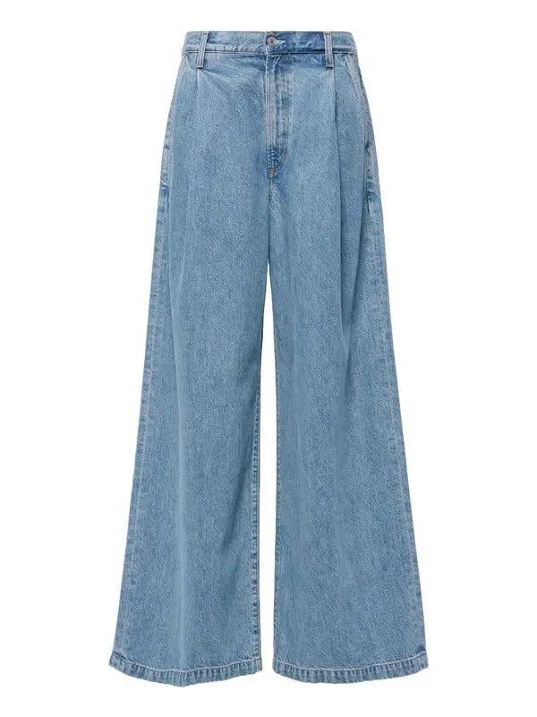 AGOLDE Ellis Mid-rise Wide-leg Jeans - Blue
