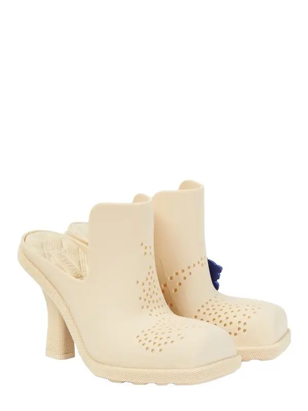Burberry Highland Rubber Mules - Beige