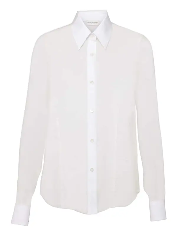 Dries Van Noten Silk And Cotton Shirt - White