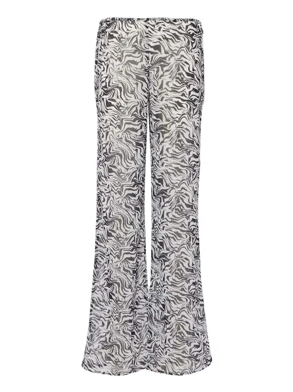 BANANHOT Zebra-print Wide-leg Pants - Multicoloured
