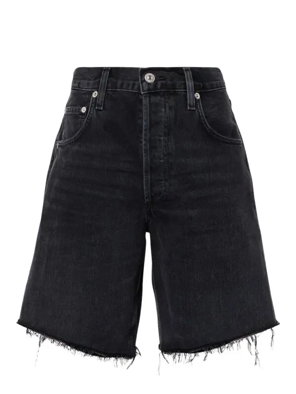 Citizens Of Humanity Ayla High-rise Denim Shorts - Black