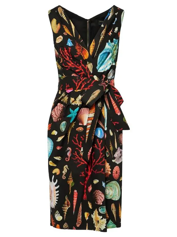 Dolce & Gabbana Capri Tie-detailed Midi Dress - Multicoloured