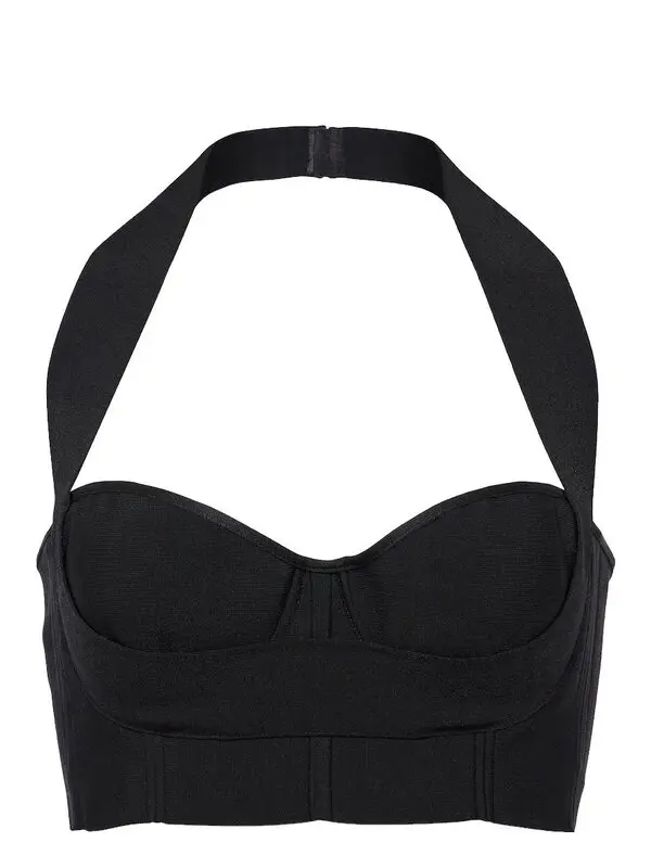 Alaïa Halterneck Bra Top - Black