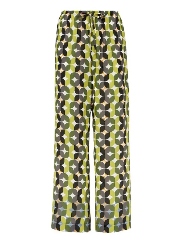 Dries Van Noten Printed Crêpe Wide-leg Pants - Multicoloured