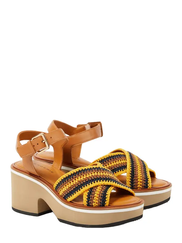 Clergerie Carya Crochet Platform Sandals - Multicoloured