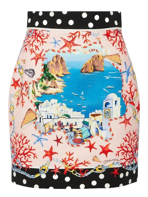 Dolce & Gabbana Capri Printed Miniskirt - Multicoloured