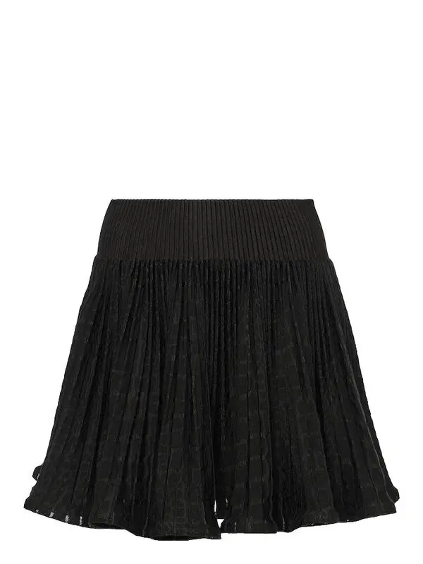 Alaïa High-rise Pleated Mini Skirt - Black