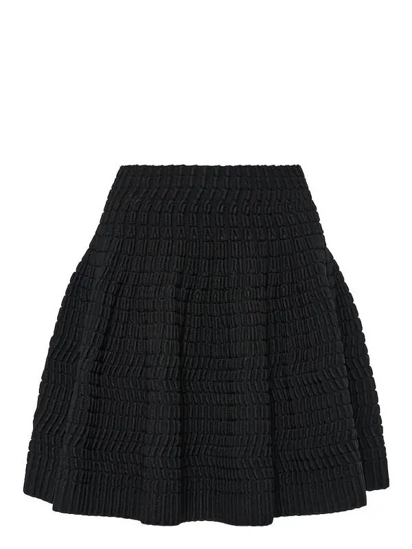 Alaïa High-rise Pleated Mini Skirt - Black