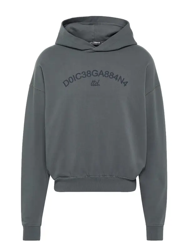Dolce & Gabbana Cotton Jersey Hoodie - Grey