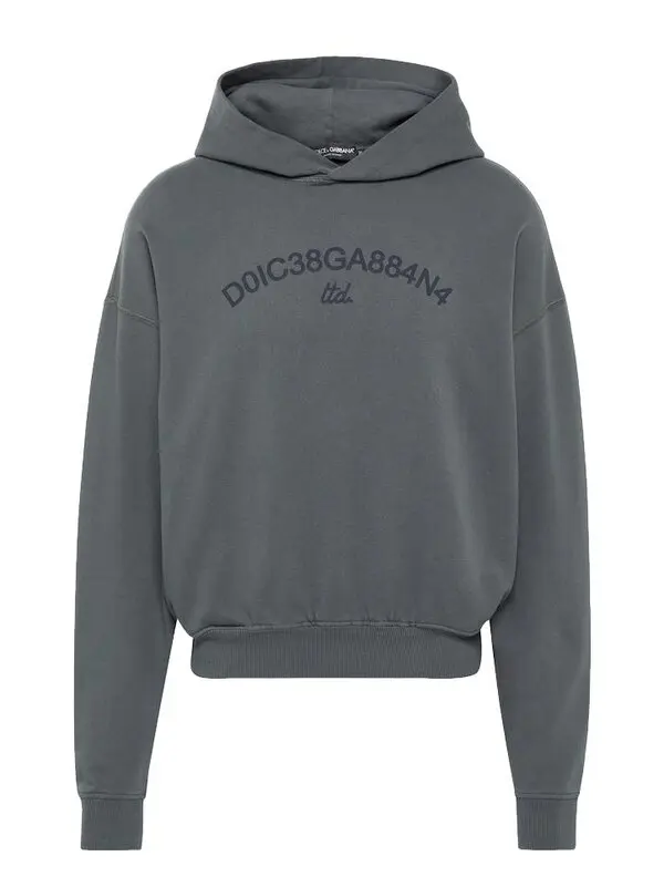 Dolce & Gabbana Cotton Jersey Hoodie - Grey