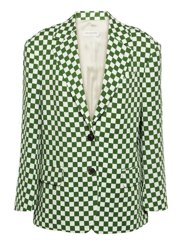 Dries Van Noten Checked Single-breasted Blazer - Multicoloured