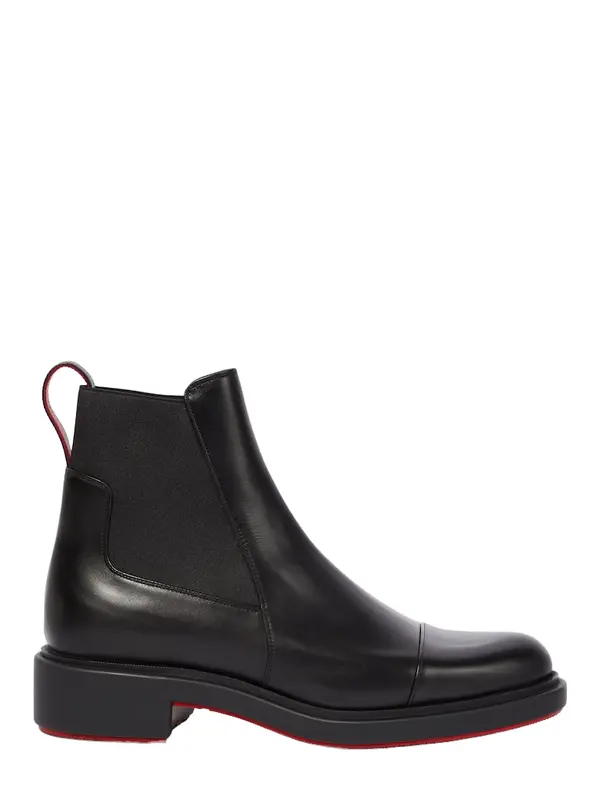 CHRISTIAN LOUBOUTIN Urbino Leather Chelsea Boots - Black