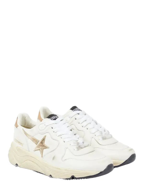 GOLDEN GOOSE Running Sole Leather Sneakers - White