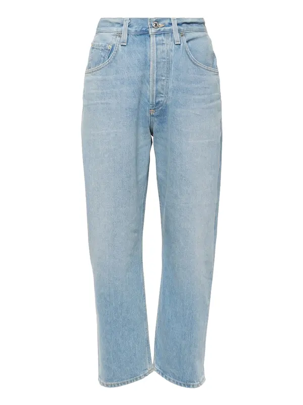 Citizens Of Humanity Dahlia Mid-rise Straight Jeans - Blue