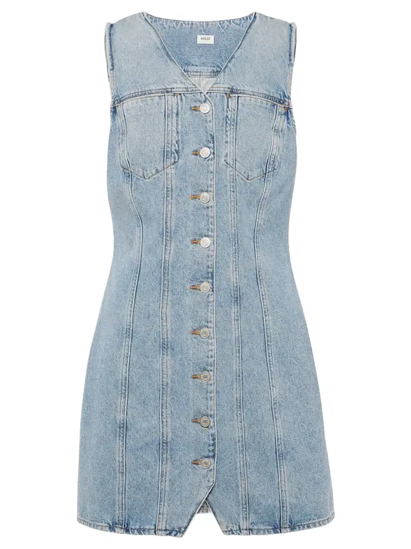 AGOLDE Trina Mini Denim Dress - Blue