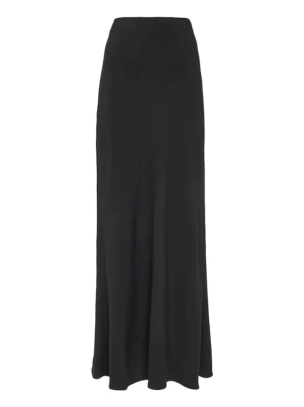 Ami Crêpe Maxi Skirt - Black