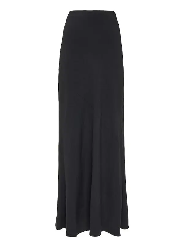 AMI Paris Crêpe Maxi Skirt - Black