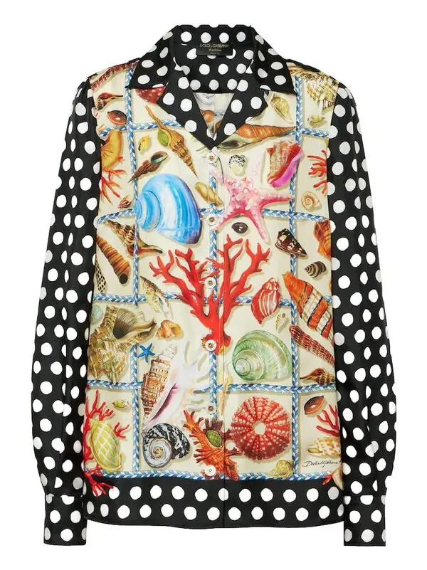 Dolce & Gabbana Capri Printed Silk Shirt - Multicoloured
