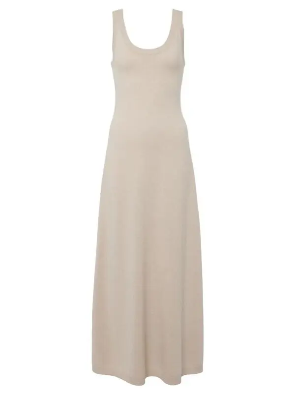 Brunello Cucinelli Cashmere Midi Dress - Beige