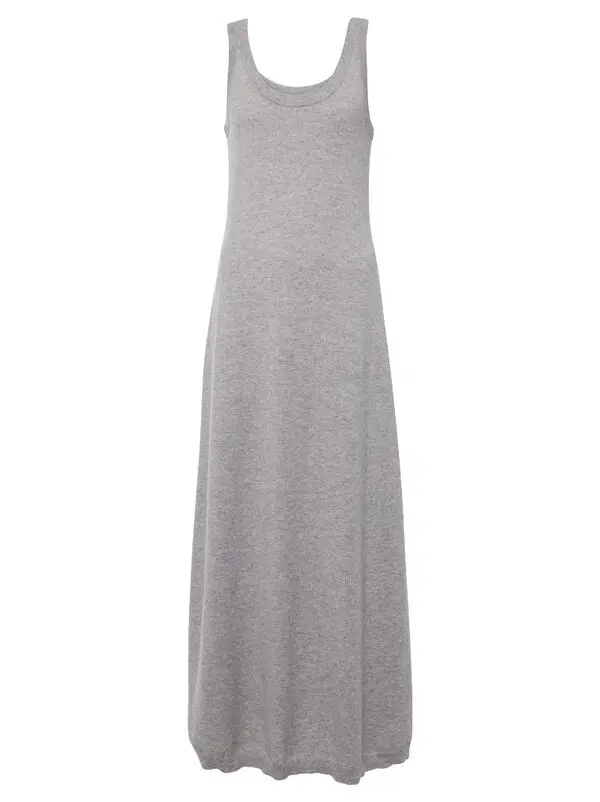 Brunello Cucinelli Cashmere Maxi Dress - Grey