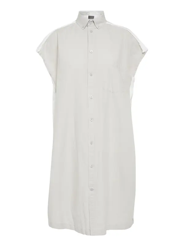 Balenciaga Oversized Cotton Shirt Dress - White