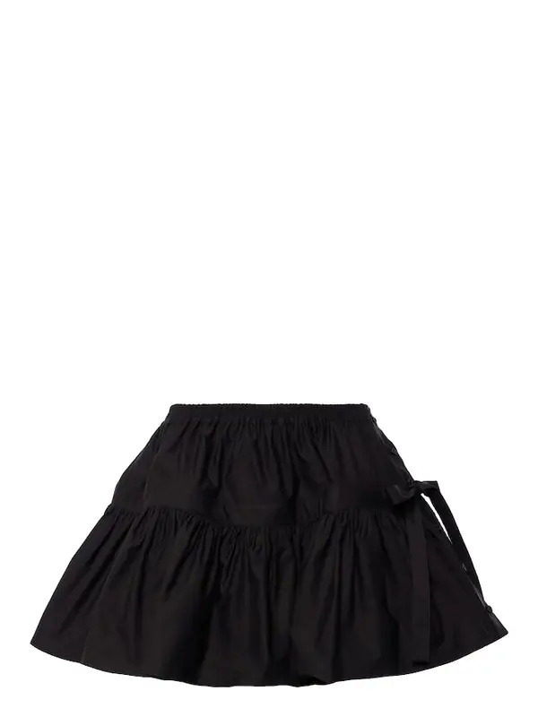 Alaïa Bow-detail Miniskirt - Black