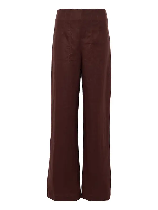 Faithfull The Brand Isotta High-rise Straight Pants - Brown