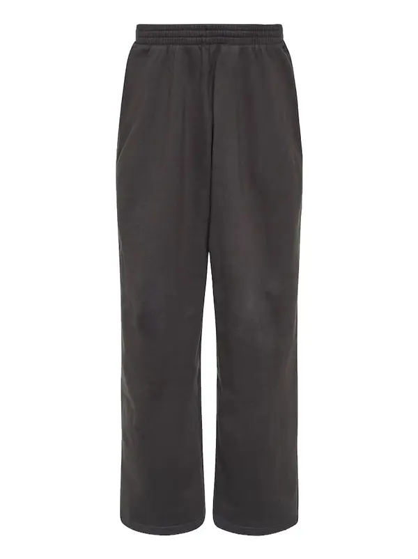 Balenciaga Baggy Cotton Fleece Sweatpants - Black